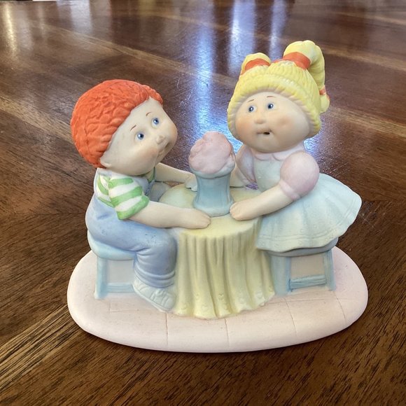Accents | Vintage Cabbage Patch Kids Sharing A Soda Figurine | Poshmark